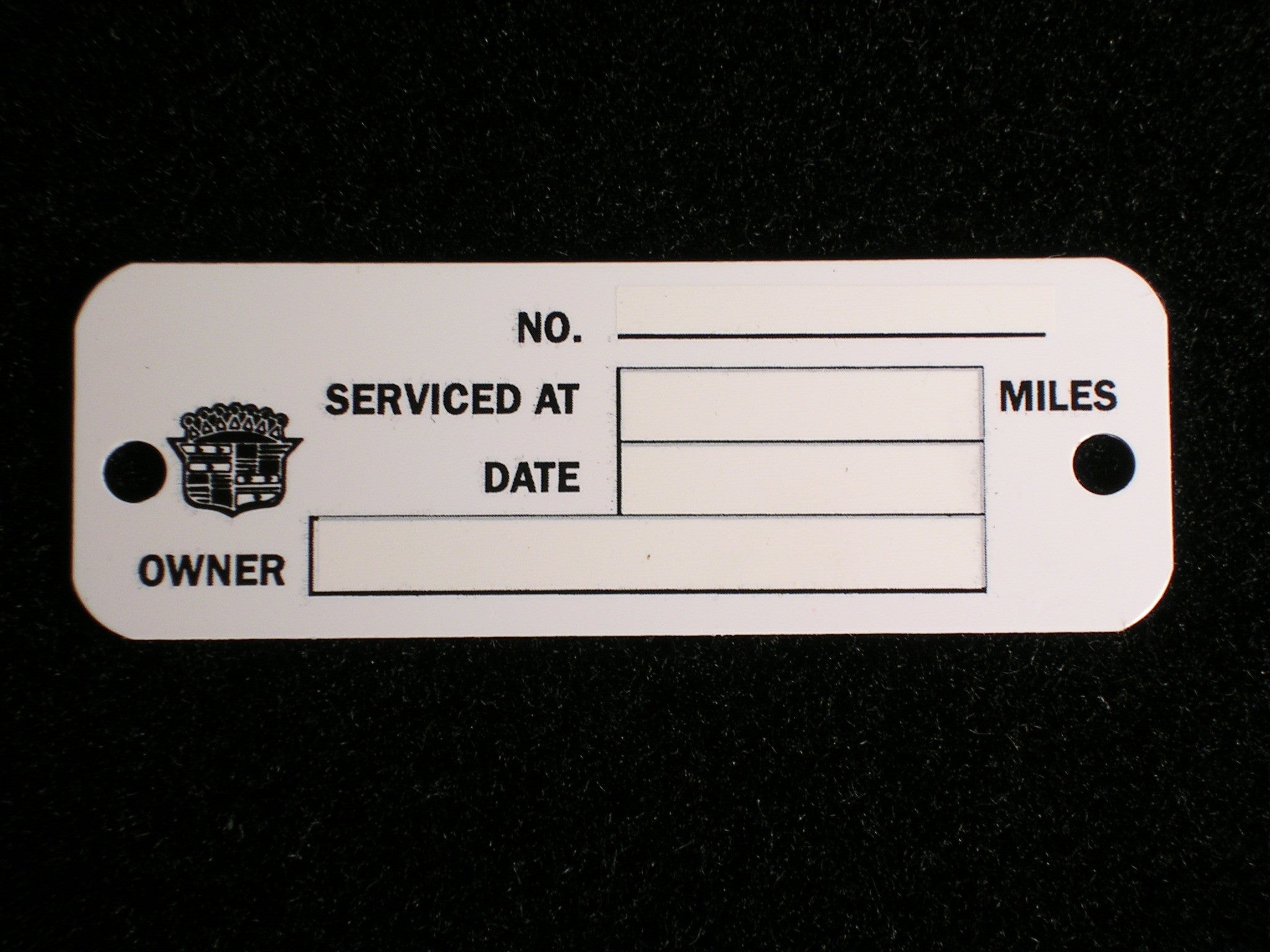 Lube ID Tag – McVey's Cadillac